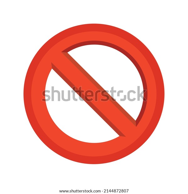 Símbolo prohibido círculo rojo no entrada: vector de stock (libre de ...