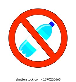 Prohibiting Bottle Sign Vector Illustration Stock Vector (Royalty Free ...