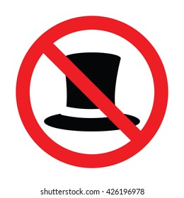 Prohibiting Sign Hat No Top Hat Stock Vector (Royalty Free) 426196978 ...