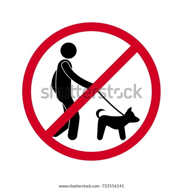 Prohibiting Sign You Can Not Walk Stock Vector (Royalty Free) 723556141 ...