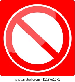 Prohibition Red Sign Stock Vector (Royalty Free) 1119961271 | Shutterstock