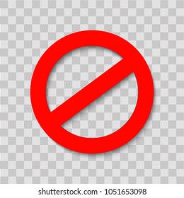 No Sign Icon Vector On Transparent 스톡 벡터(로열티 프리) 1069083407 | Shutterstock