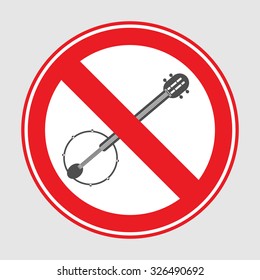 No Guitar Sign Music Forbidden Symbol 库存矢量图（免版税）1430176613 | Shutterstock