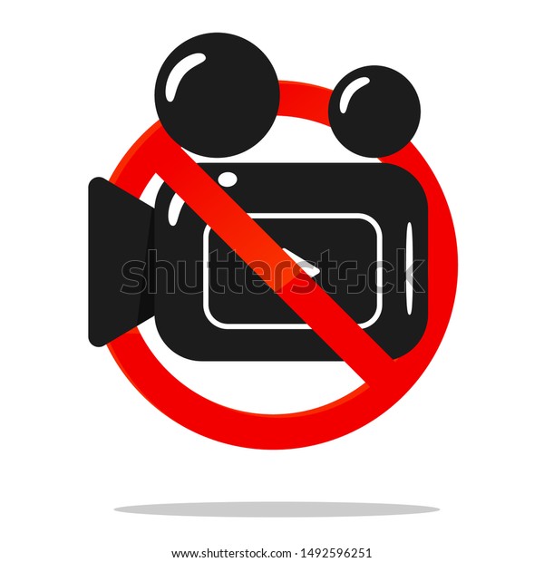 Prohibition Sign Do Not Record Videos Stock Vector (Royalty Free ...