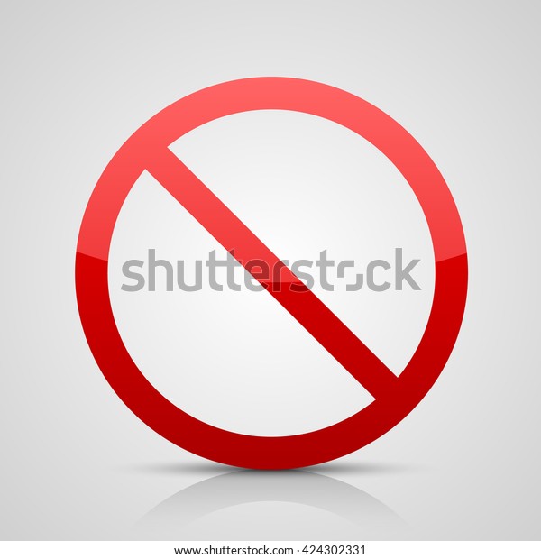 Prohibition Sign Forbidden Template Design Element 스톡 벡터(로열티 프리 ...