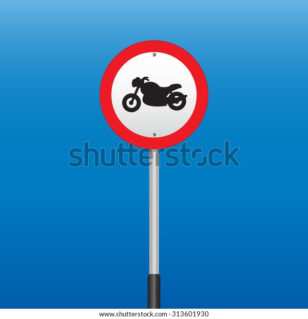 Prohibition Sign Motorcycle Vector Illustrations Stock Vector (Royalty ...