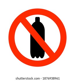 Prohibiting Sign Plastic Bottle Drawing On Stock Illustration ...