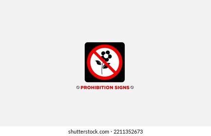 Prohibition Signs Vector Logo Design Stock Vector (Royalty Free ...