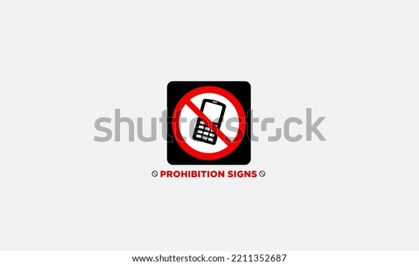 Prohibition Signs Vector Logo Design Stock Vector (Royalty Free ...