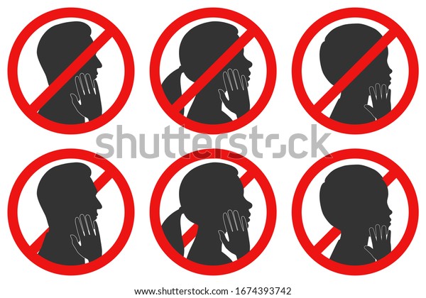 Prohibition Touching Face Red Stop Sign 库存矢量图（免版税）1674393742 | Shutterstock