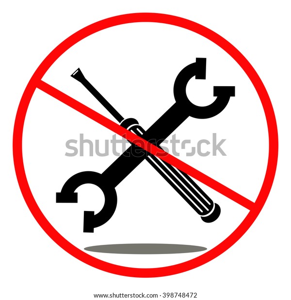 Prohibitory Sign Tools Repair Stock Vector (Royalty Free) 398748472 ...