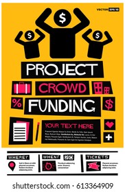 Project Crowd Funding Poster Event Time Stock Vector (Royalty Free ...