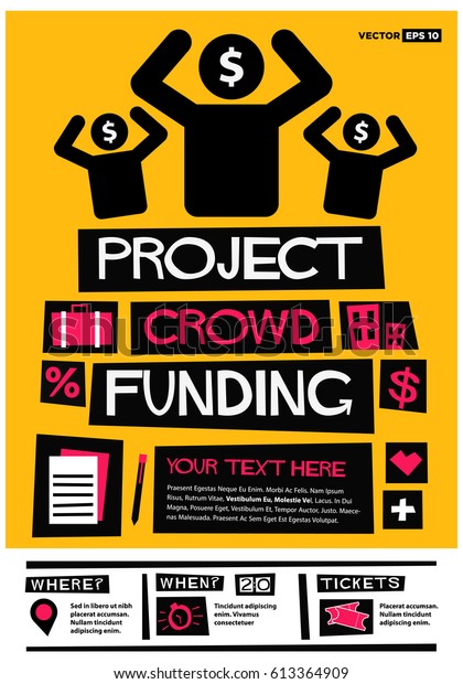 Project Crowd Funding Poster Event Time Stock Vector (Royalty Free ...