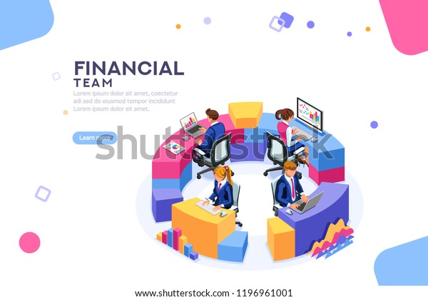 Project Management Financial Report Strategy Consulting Stock Vector ...