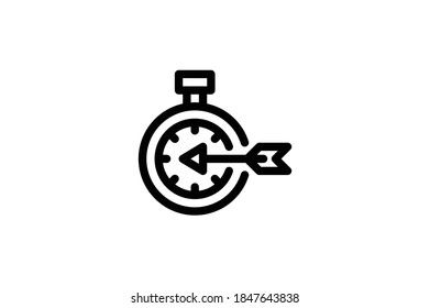 Project Management Icon Time Target Stock Vector (Royalty Free ...