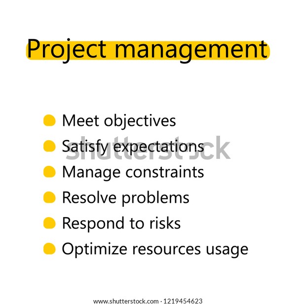 Project Management Objectives Conceptual Diagram Stock Vector (Royalty ...