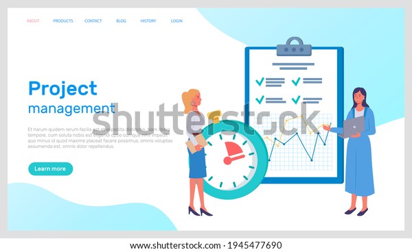 Project Management Office Team Planning Concept Stock Vector (Royalty ...