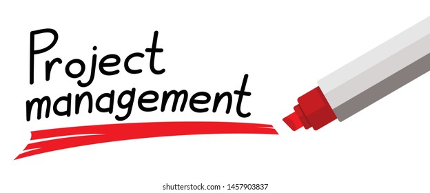 Project Management Red Marker Pen Vector Stock Vector (Royalty Free ...