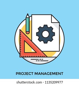 Project Management Represented Illustration Via Gears Stock Vector ...