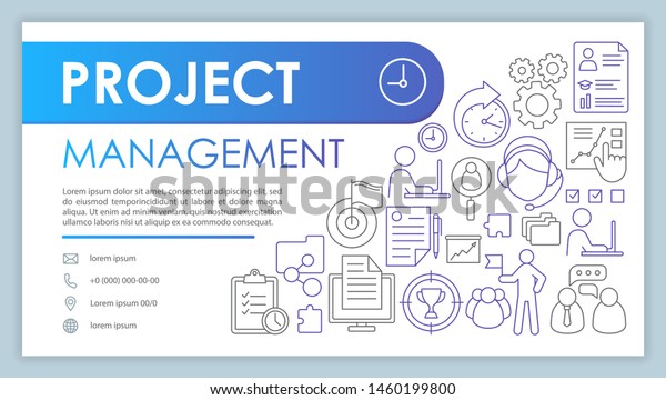 Project Management Web Banner Business Card: เวกเตอร์สต็อก (ปลอดค่า ...