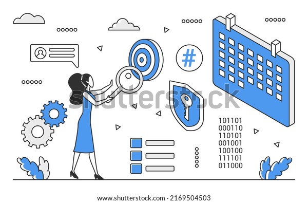 Présentation de la planification du projet. : image vectorielle de stock (libre de droits ...