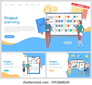 Project Planning Team Partnership Management Project Stock Vector ...