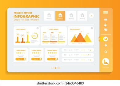 Project Report Info Graphic Templates Stock Vector (Royalty Free ...