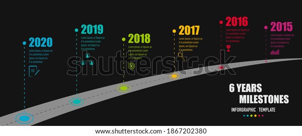Project Roadmap Infographics 6 Years Recap Stock Vector (Royalty Free ...