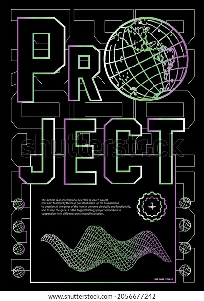 Project Slogan Text Globe Wave Vector Stock Vector (Royalty Free ...
