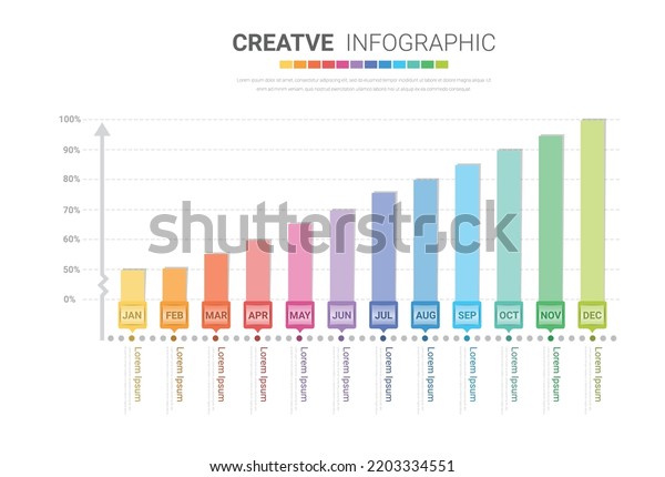 Project Timeline Graph 12 Months 1 Stock Vector (Royalty Free ...