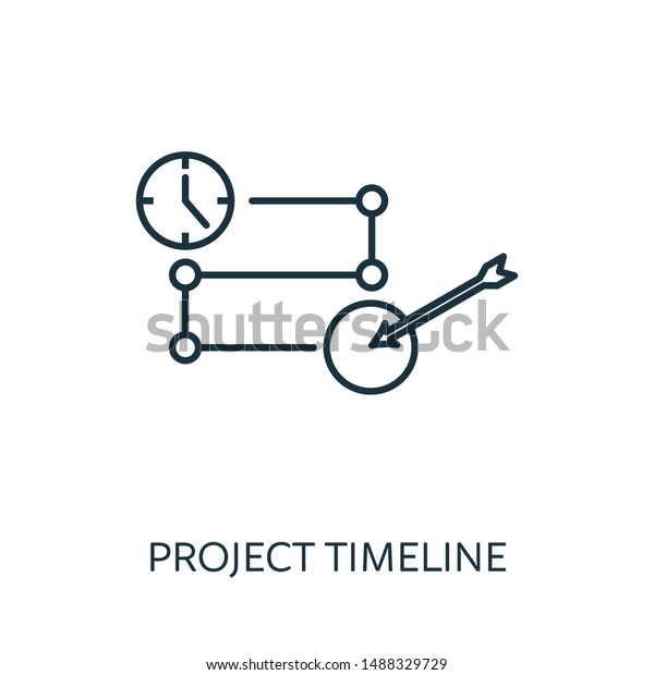 Project Timeline Outline Icon Thin Line Stock Vector (Royalty Free ...