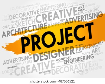 Project Word Cloud Creative Business Concept Stock Vector (Royalty Free ...