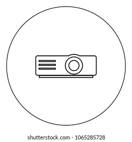 Projector Icon Black Color Circle Stock Vector (Royalty Free ...