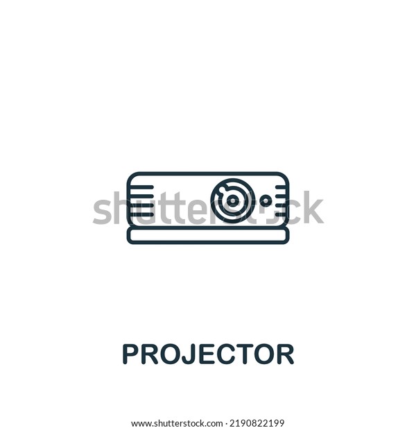 Projector Icon Line Simple Icon Templates Stock Vector (Royalty Free ...