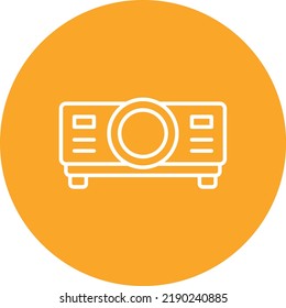 Projector Line Circle Icon Vector Image Stock Vector (Royalty Free ...