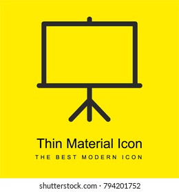 Projector Screen Bright Yellow Material Minimal Stock Vector (Royalty ...
