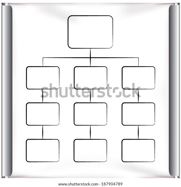 Projector Screen Organization Chart Diagram Stock Vector (Royalty Free ...