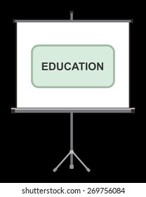 Projector Screen Word Education Stock Vector (Royalty Free) 269756084 ...