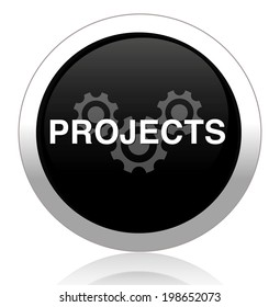 Projects Icon White Design Stock Vector (Royalty Free) 198652073 ...