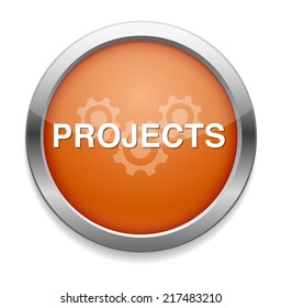 Projects Icon White Design On Background Stock Vector (Royalty Free ...