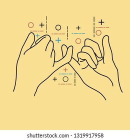 Promise Outline Line Vector Stock Vector (Royalty Free) 1319917958