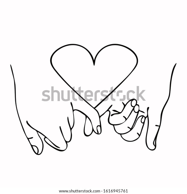 Promise Outline Vector Heart Concept Stock Vector (Royalty Free ...