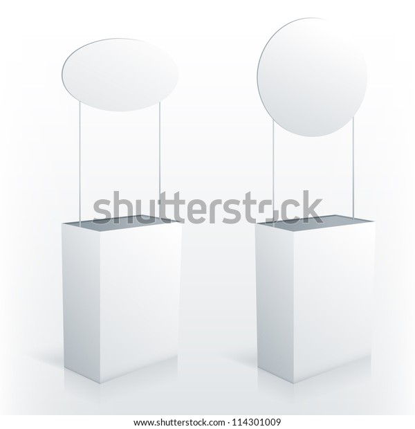 Promotion Counter Table Round Topper Vector Stock Vector (Royalty Free ...