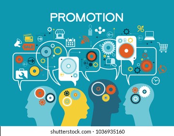 Promotion Design Set Flat Design Style Stock Vector (Royalty Free ...