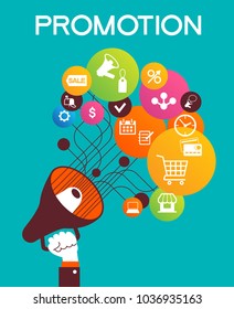 Promotion Design Set Flat Design Style Stock Vector (Royalty Free ...