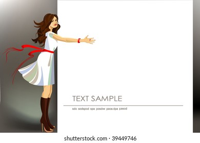 Promotion Girl Stock Vector (Royalty Free) 39449746 | Shutterstock
