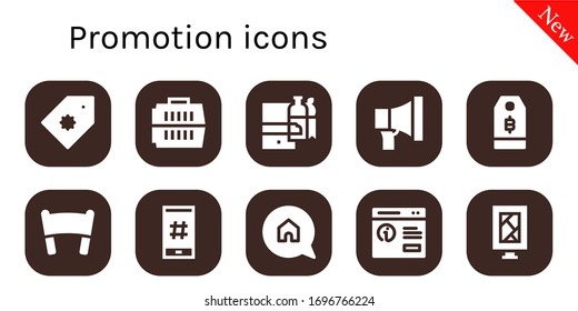 Promotion Icon Set 10 Filled Promotion Stock Vector (Royalty Free ...