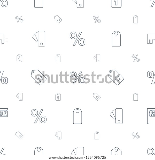 Promotion Icons Pattern Seamless White Background Stock Vector (Royalty ...