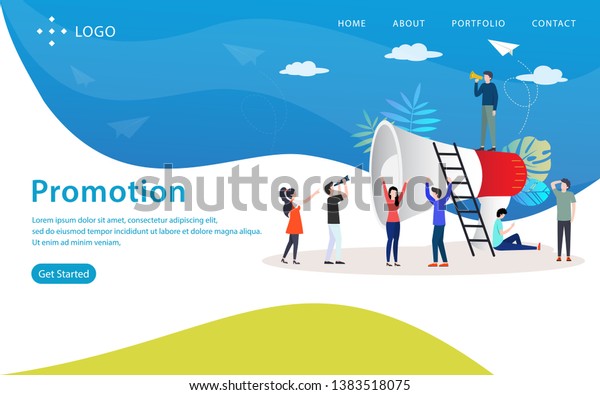Promotion Vector Illustration Concept Can Use Stock Vector (Royalty ...