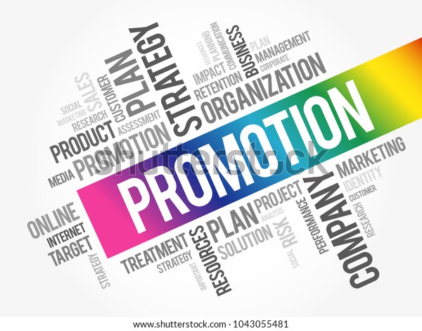 Promotion Word Cloud Collage Business Concept Stock Vector (Royalty ...